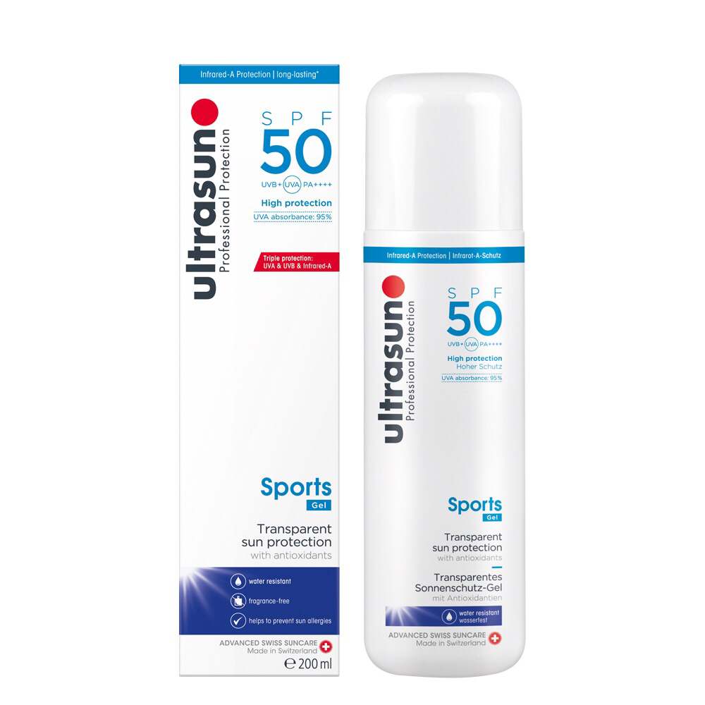 Ultrasun Sports Gel SPF50 200ml - Beautyworks | Professional beauty ...